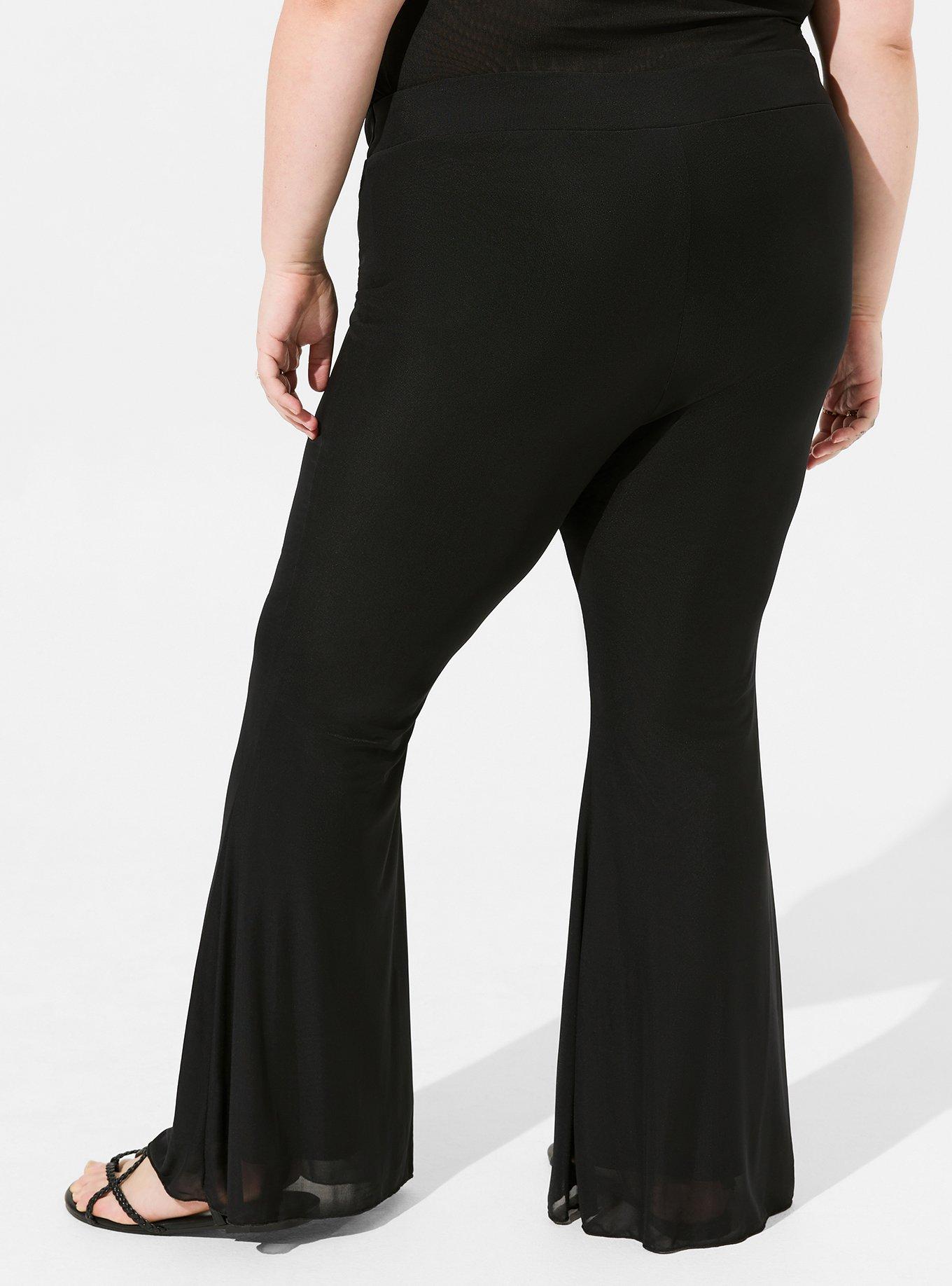 Plus Size - Festi Stretch Mesh Flare Leg Pant - Torrid