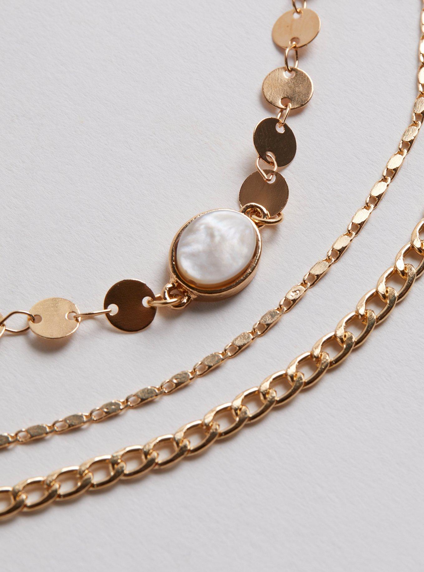 Plus Size - Pearl Chain Layered Necklace - Torrid