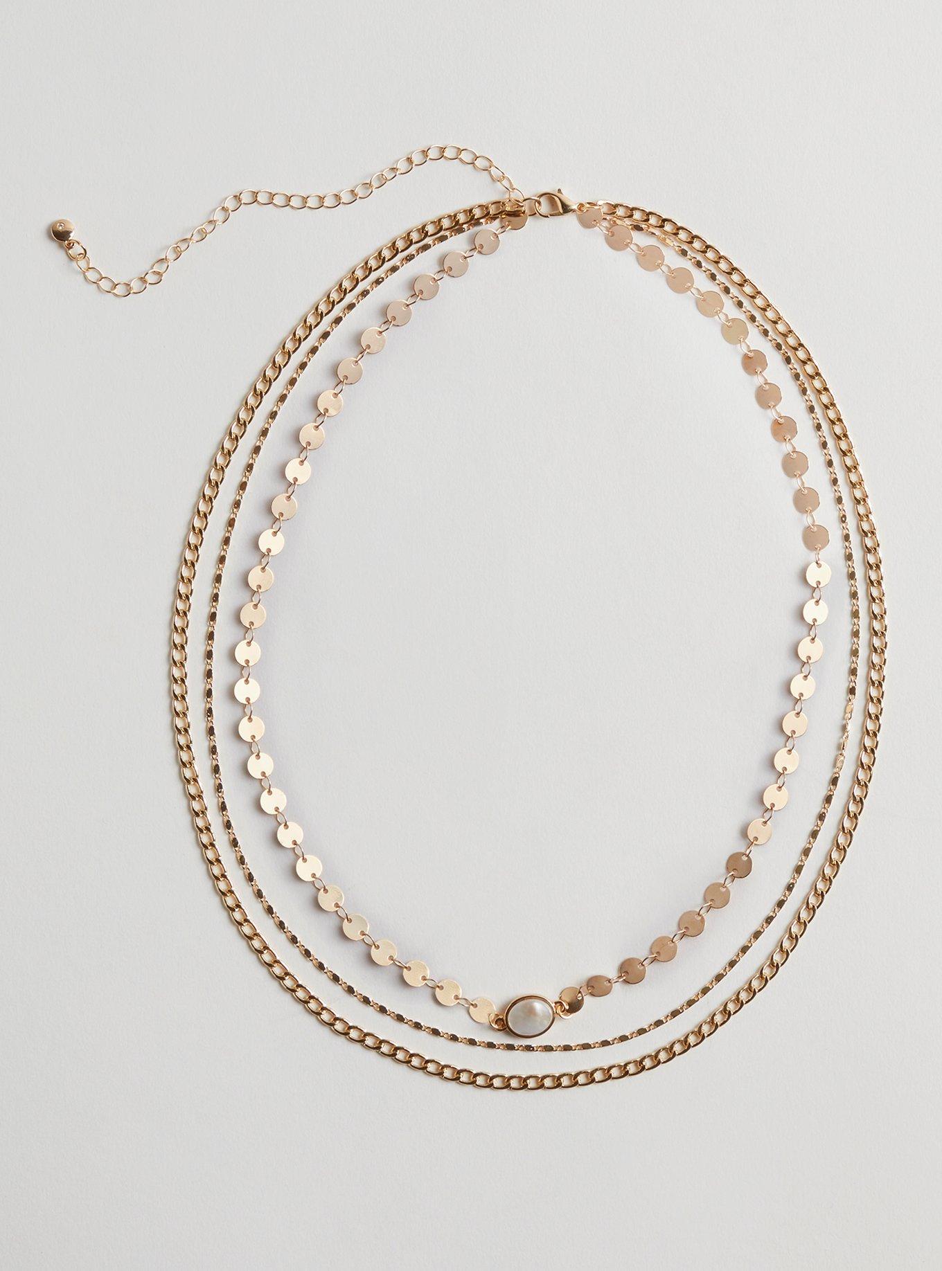 Plus Size - Pearl Chain Layered Necklace - Torrid