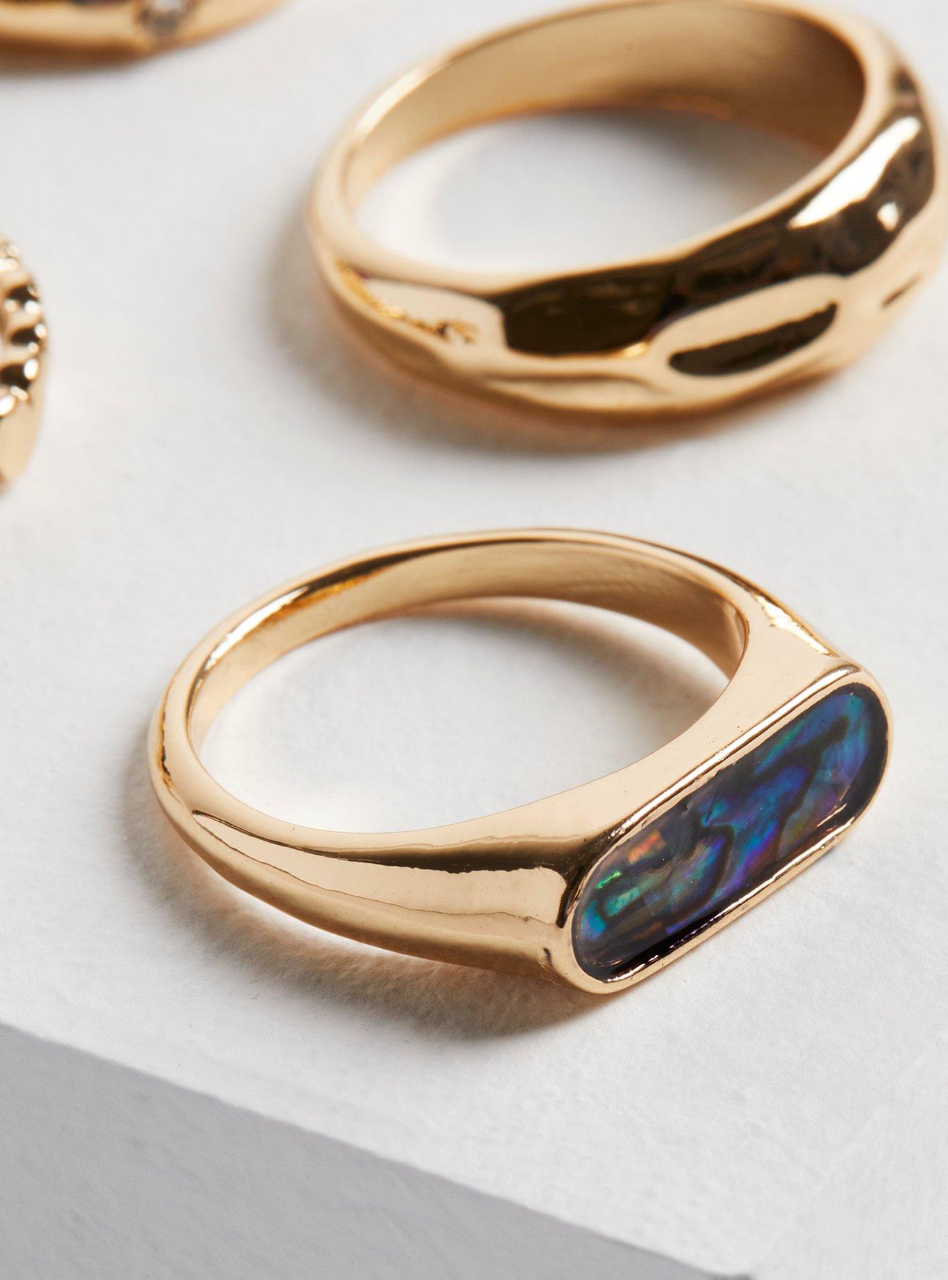 Plus Size - Abalone Ring Set - Torrid