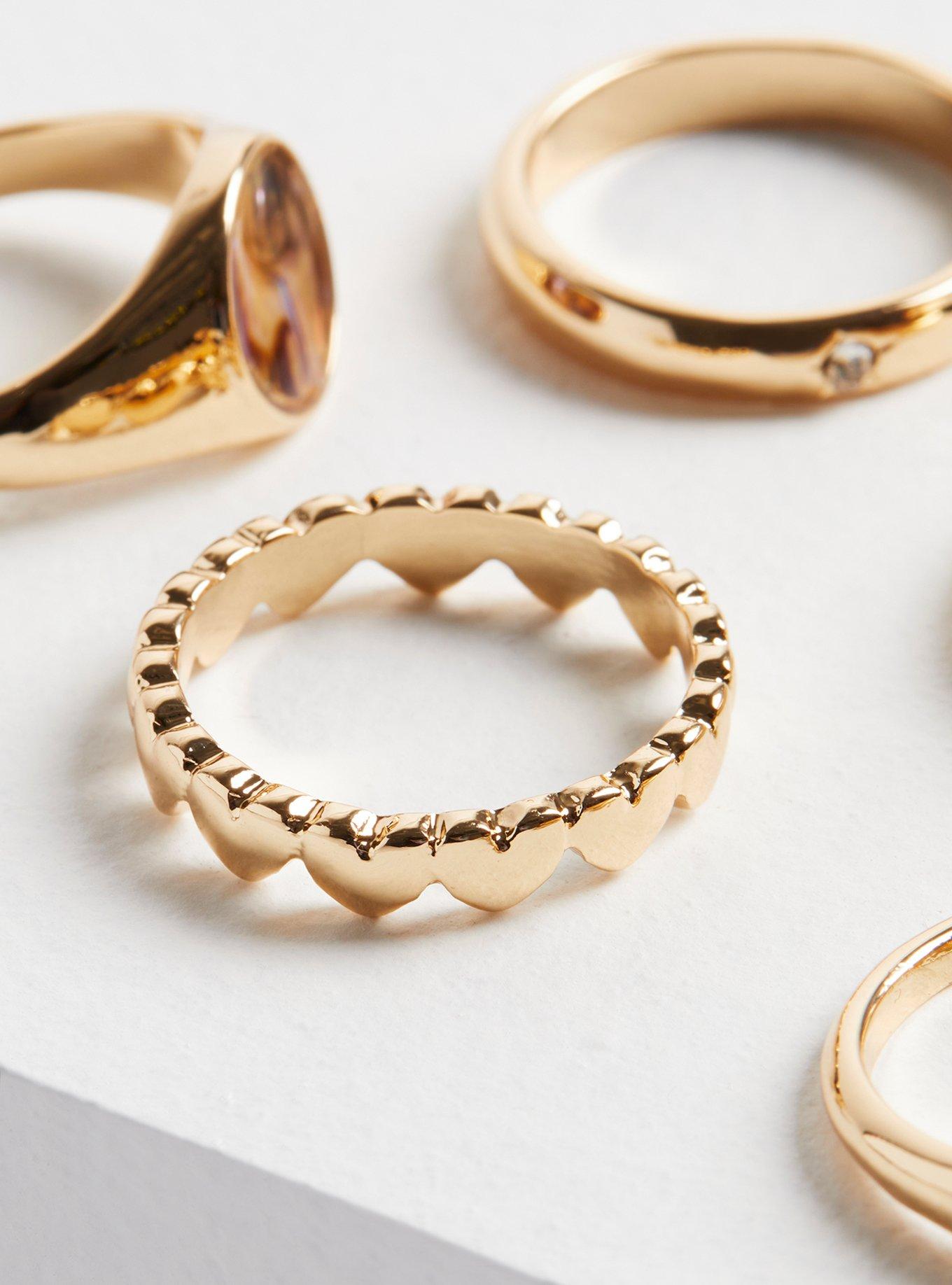 Plus Size - Abalone Ring Set - Torrid