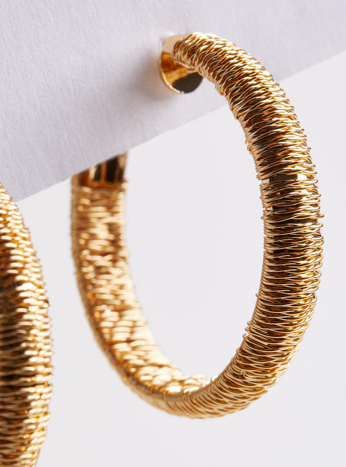 Plus Size - Metal Wrapped Hoop Earring - Torrid