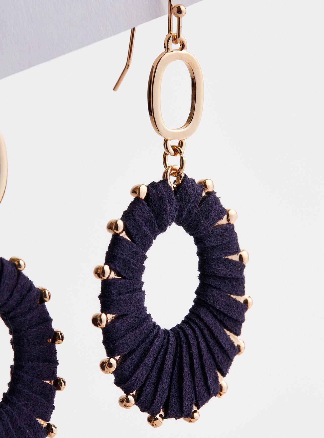 Plus Size - Thread Wrapped Oval Earring - Torrid