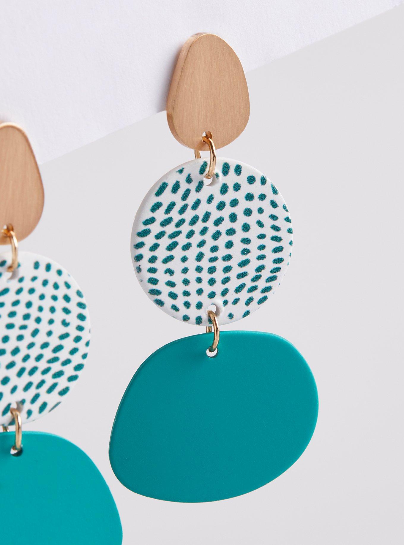 Plus Size - Multi Color Disc Drop Earring - Torrid