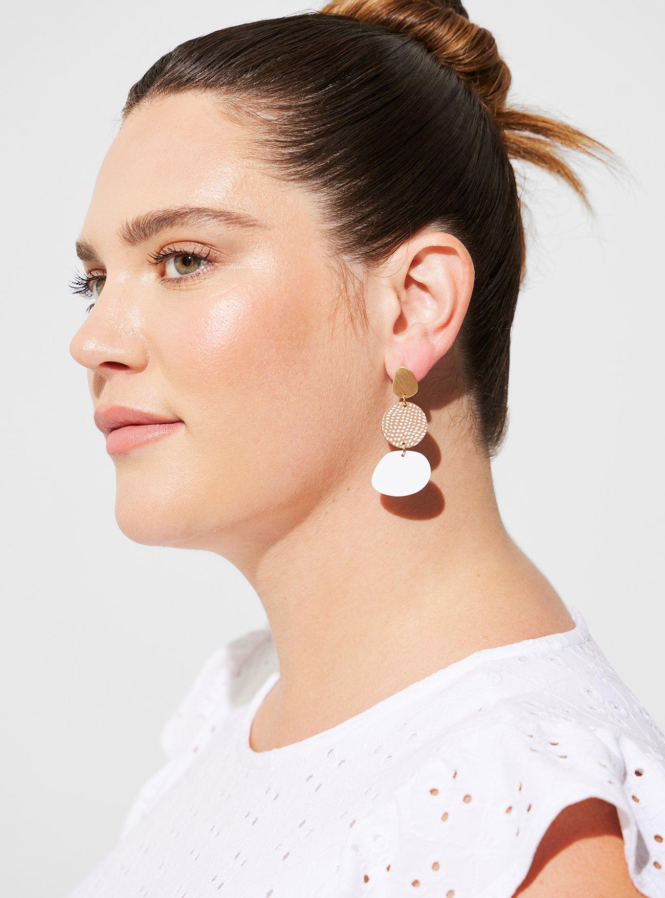Plus Size - Multi Color Disc Drop Earring - Torrid