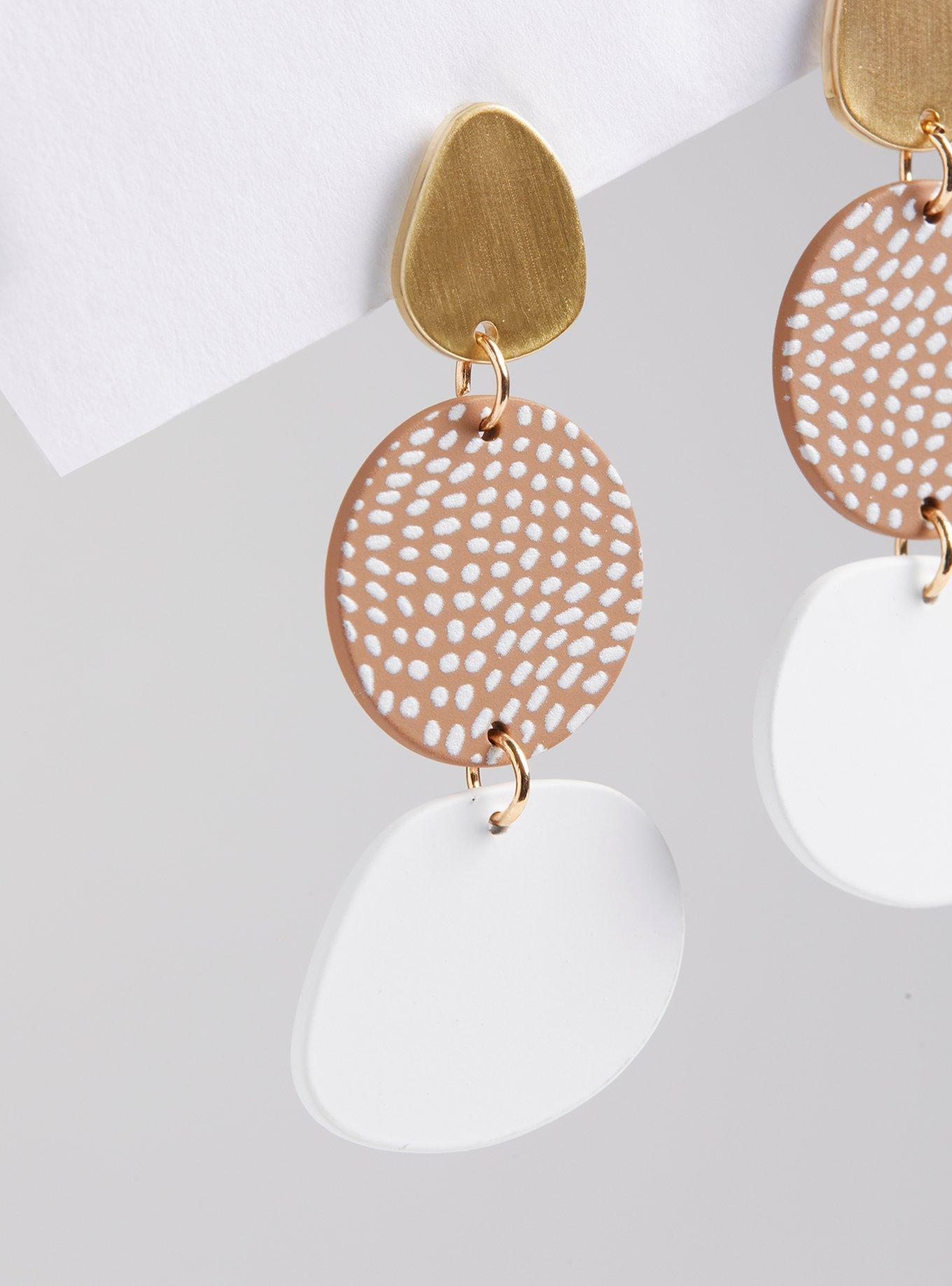 Plus Size - Multi Color Disc Drop Earring - Torrid