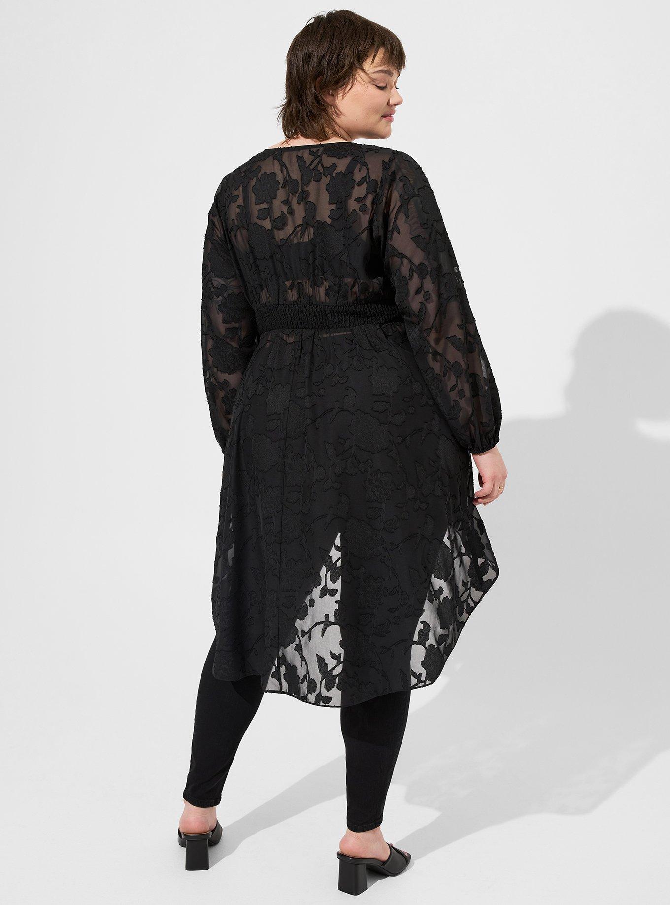 Plus Size - Chiffon Clip Floral Hi-Low Top - Torrid