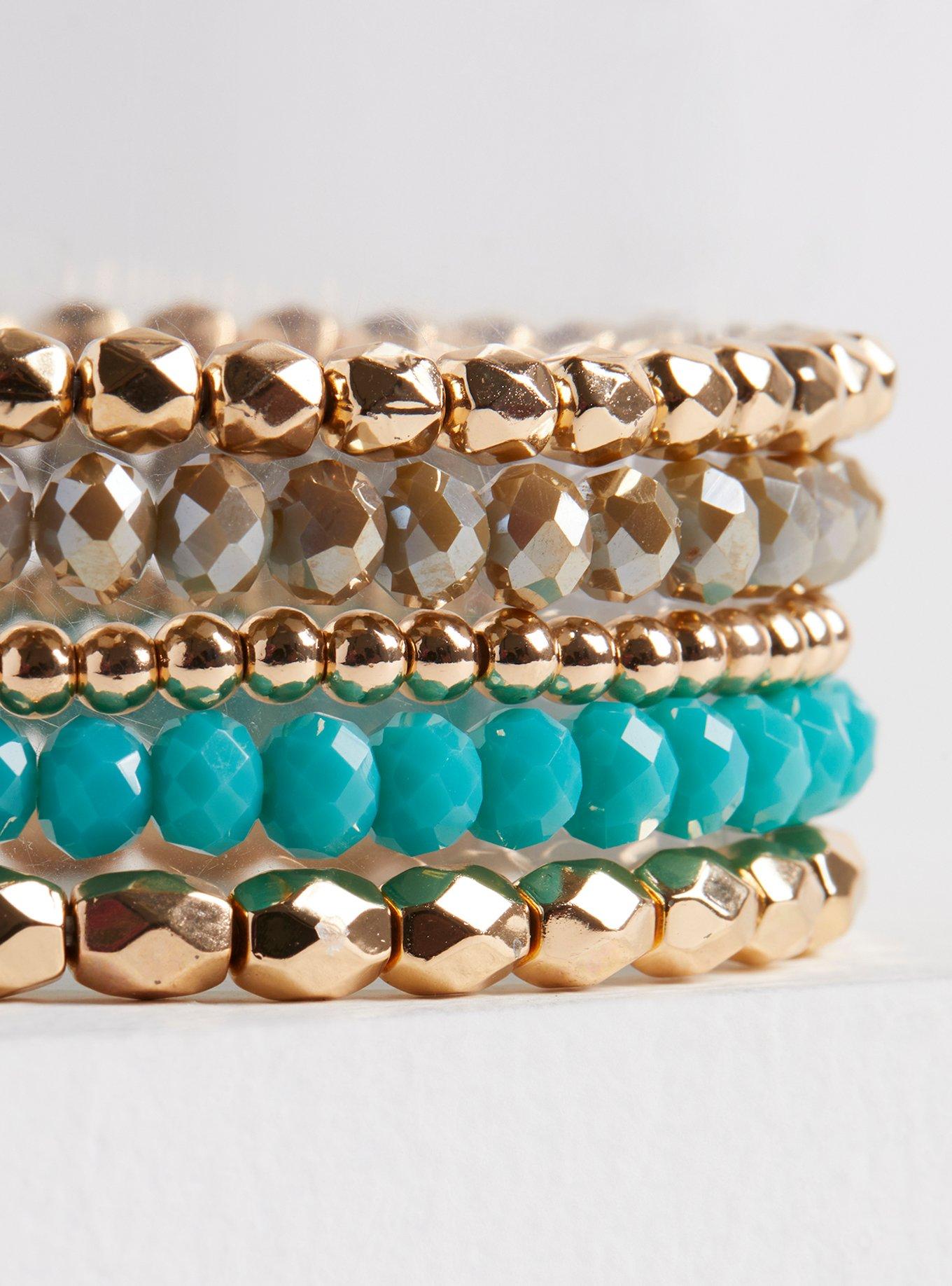 Plus Size - Multi Bead Stretch Bracelet Set - Torrid