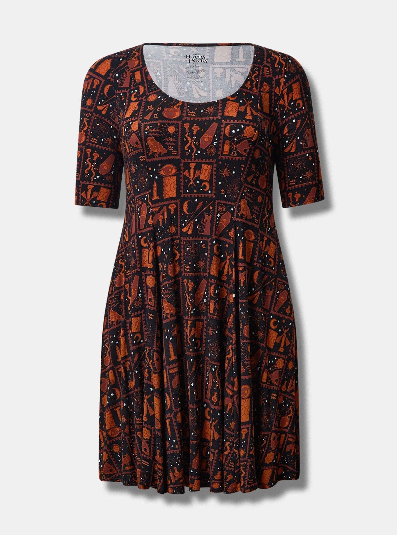 Plus Size - Disney Hocus Pocus Mini Super Soft Elbow Sleeve Skater ...