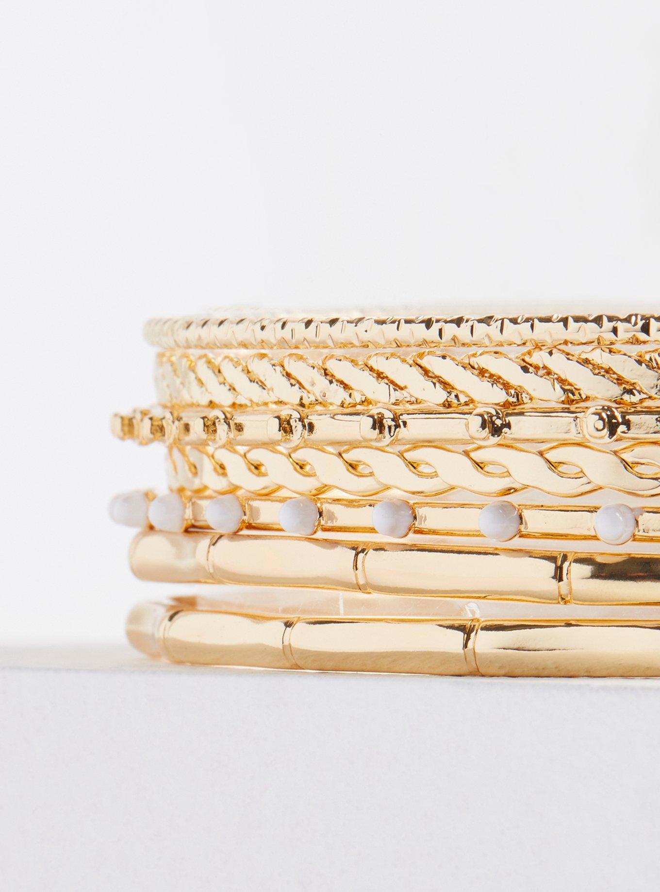 Plus Size - Hammered Bangle Set - Torrid