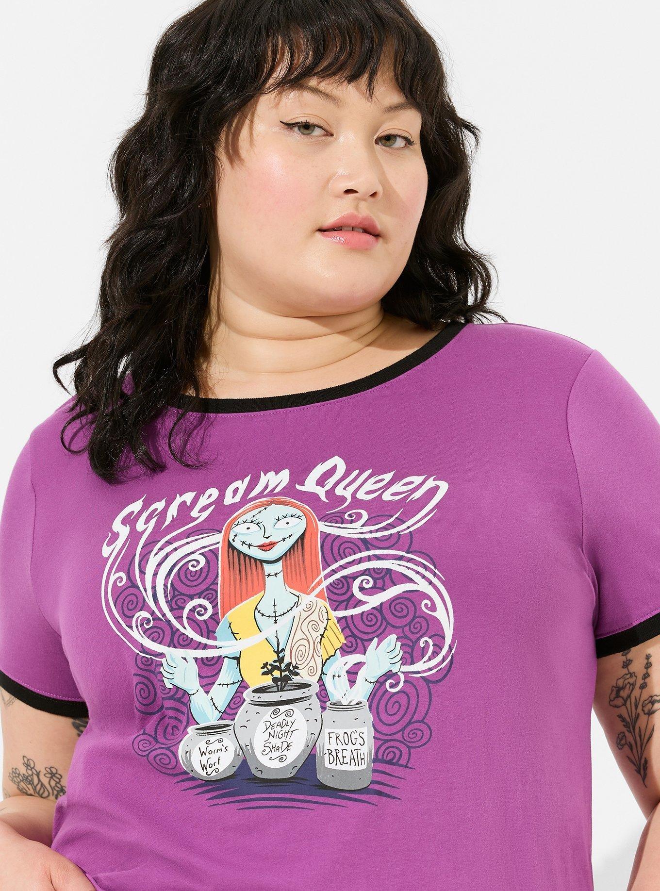 Plus Size - Disney Nightmare Before Christmas Sally Classic Fit Ringer ...