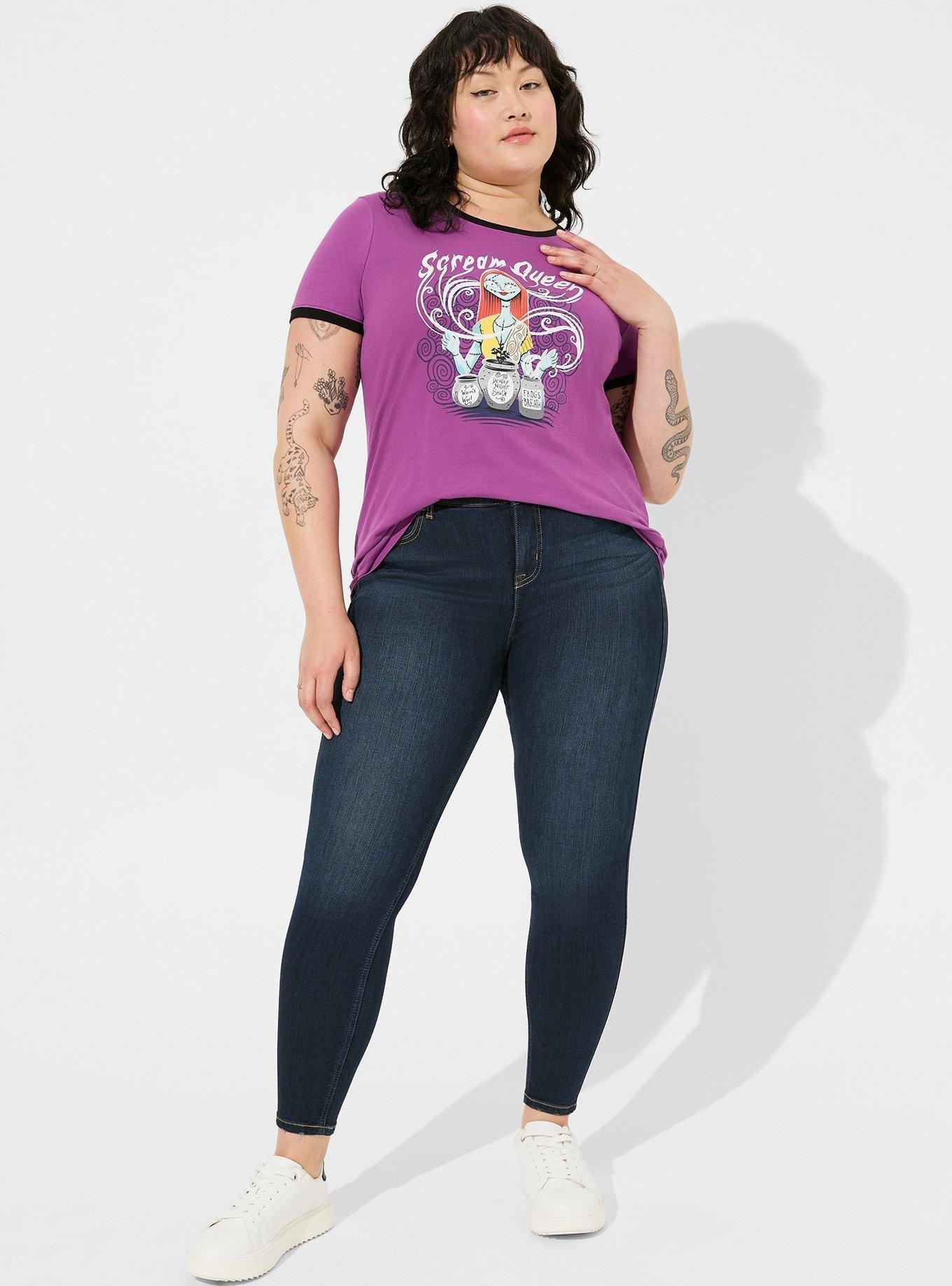 Plus Size - Disney Nightmare Before Christmas Sally Classic Fit Ringer ...