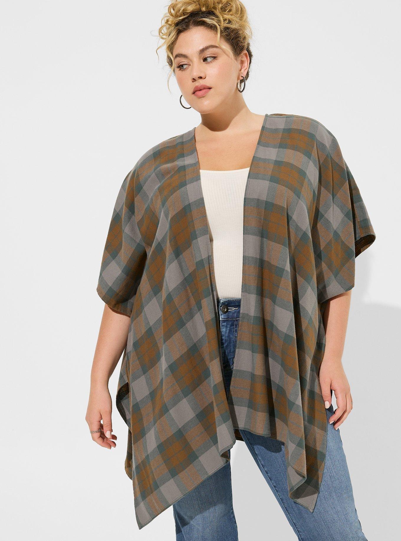 Plus Size - Outlander Tartan Dolman Kimono - Torrid