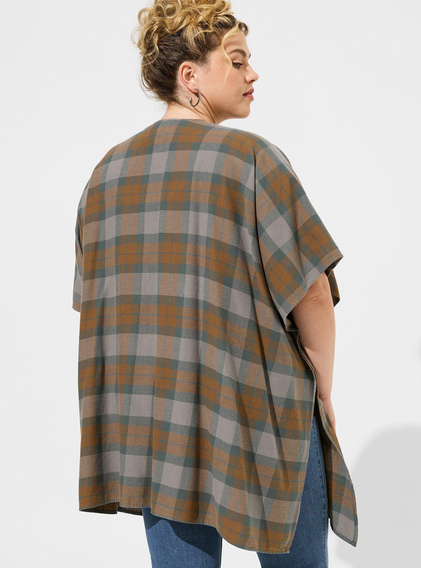 Plus Size - Outlander Tartan Dolman Kimono - Torrid