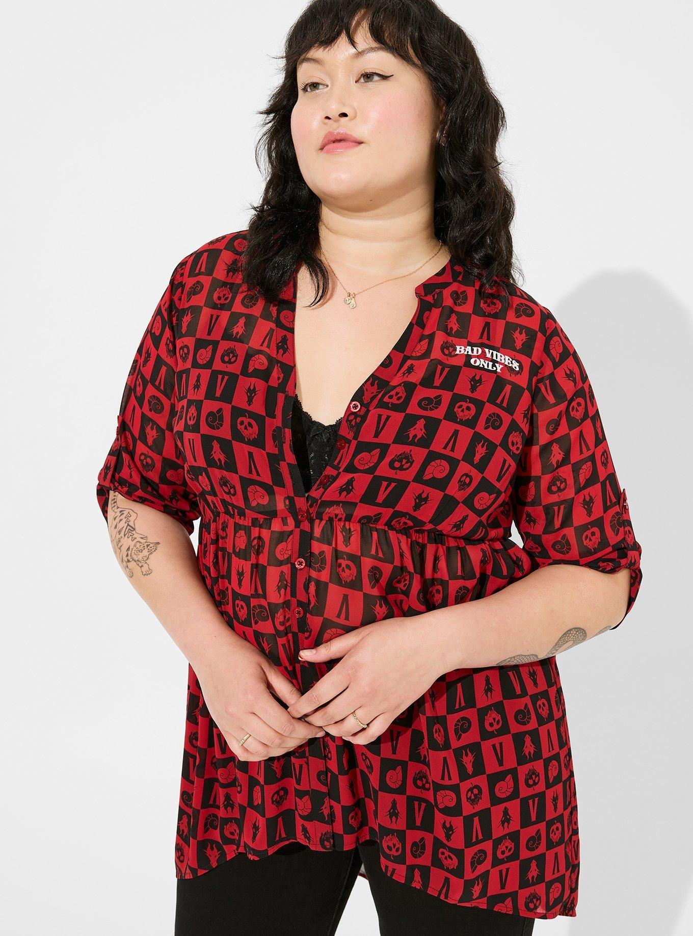 Plus Size - Disney Villains Lexie Hi Low Babydoll Blouse - Torrid