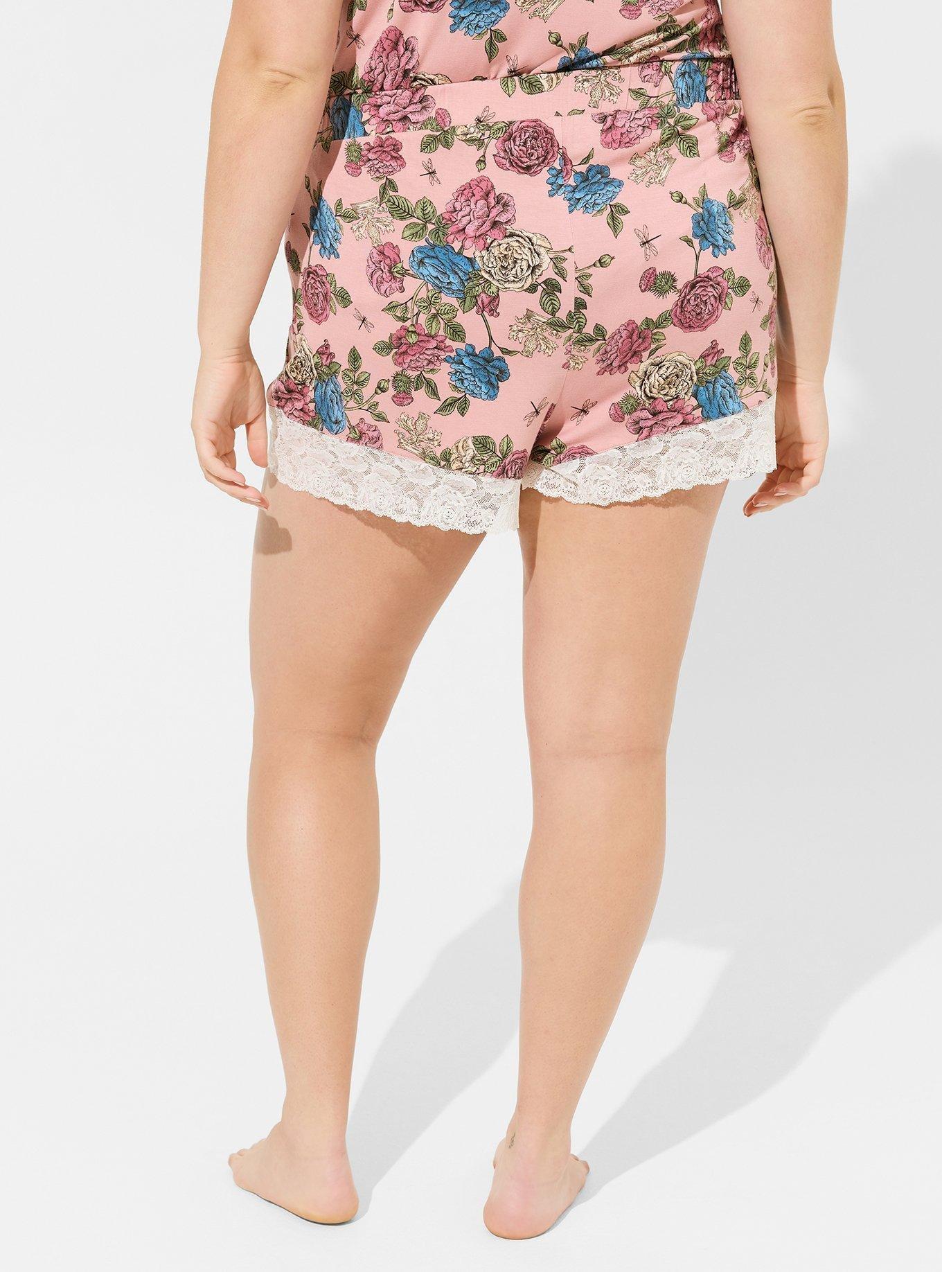 Plus Size - Outlander Floral Super Soft Lace Sleep Shorts - Torrid