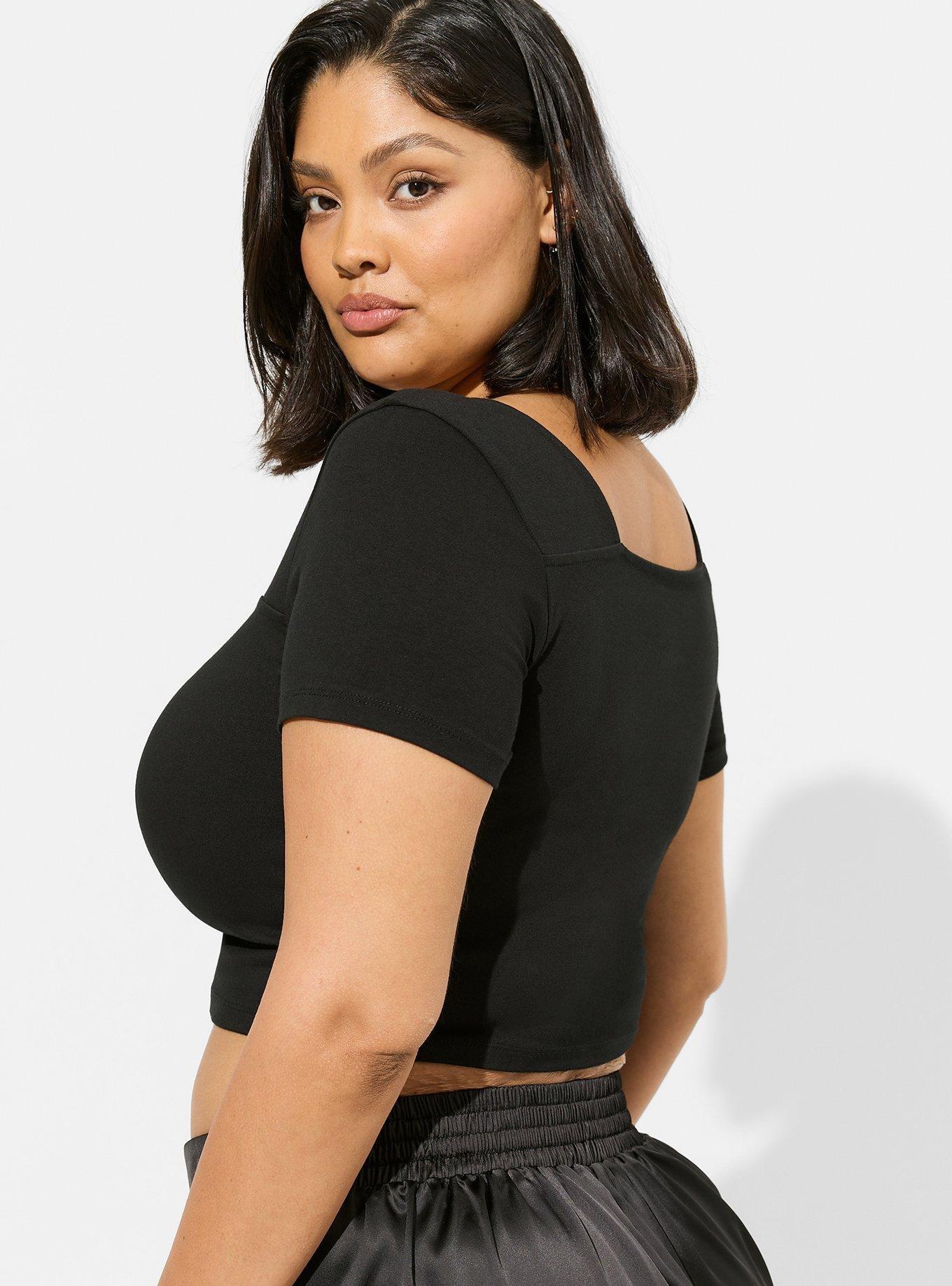 Plus Size - Foxy Square Neck Crop Top - Torrid