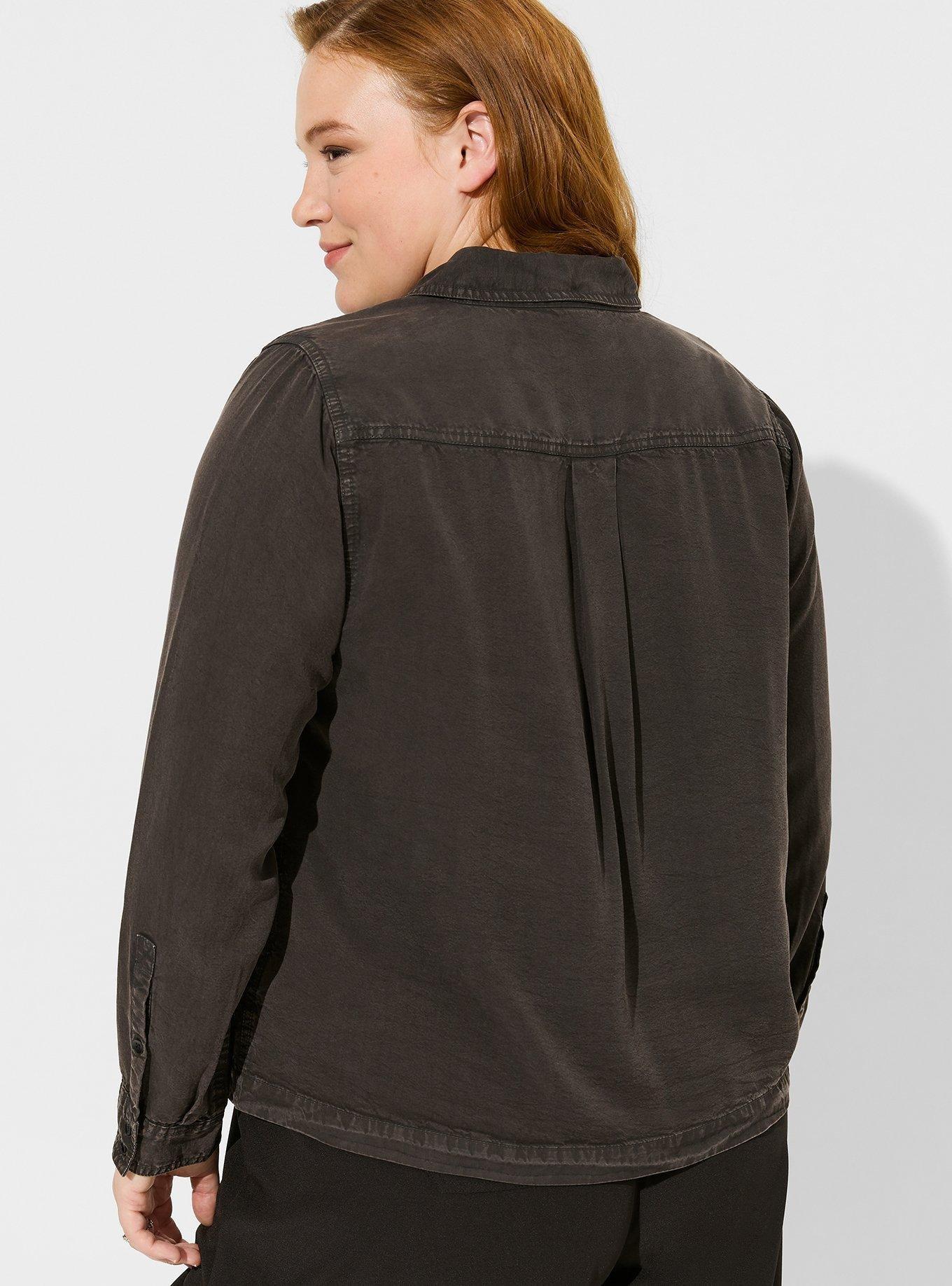 Plus Size - Chambray Two Pocket Button Up Shirt - Torrid