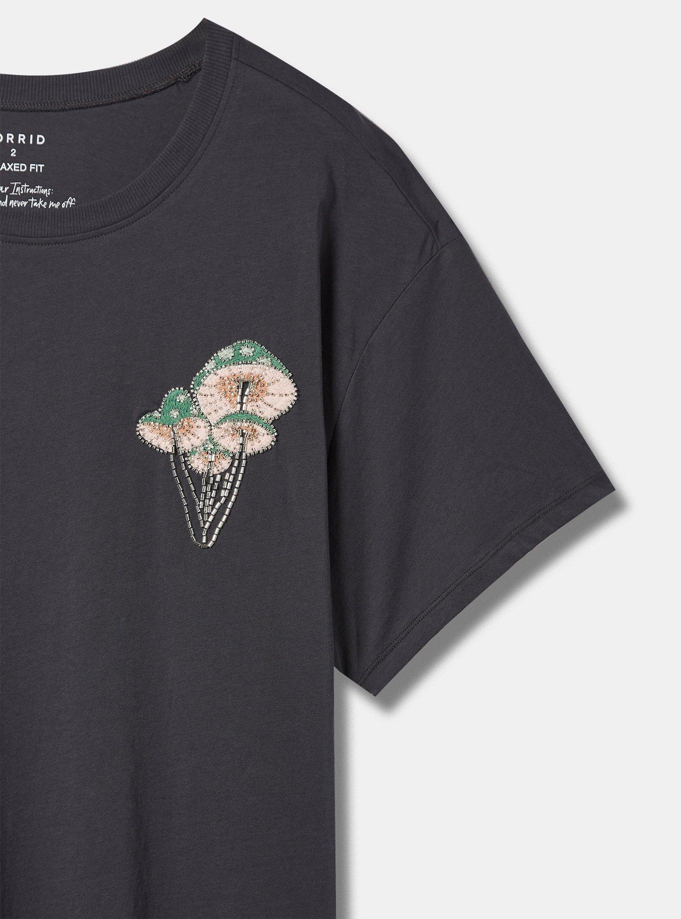 Plus Size - Magic Mushrooms Relaxed Fit Cotton Crew Neck Tee - Torrid