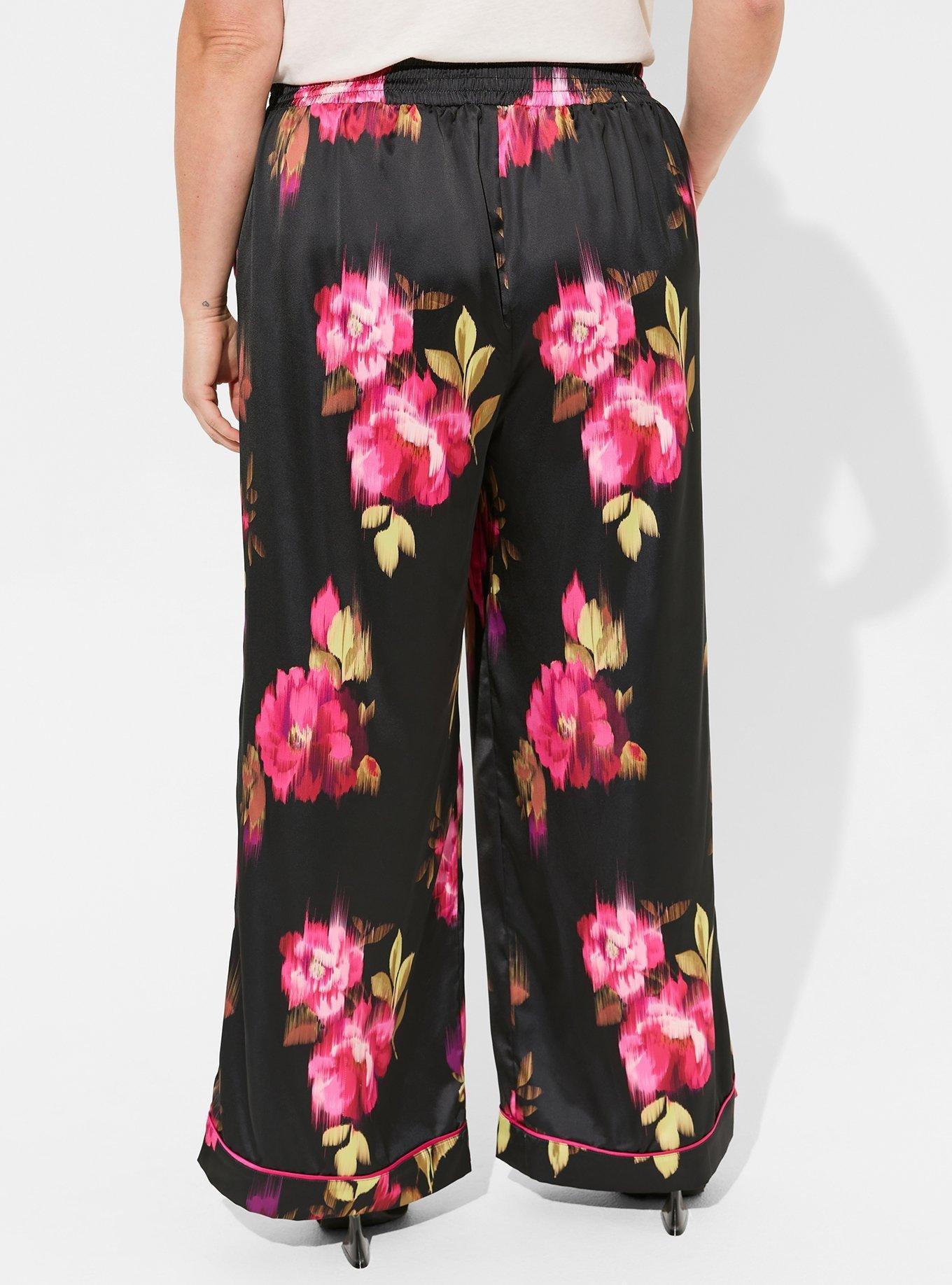 Plus Size - Wide Leg Satin High Rise Pant - Torrid