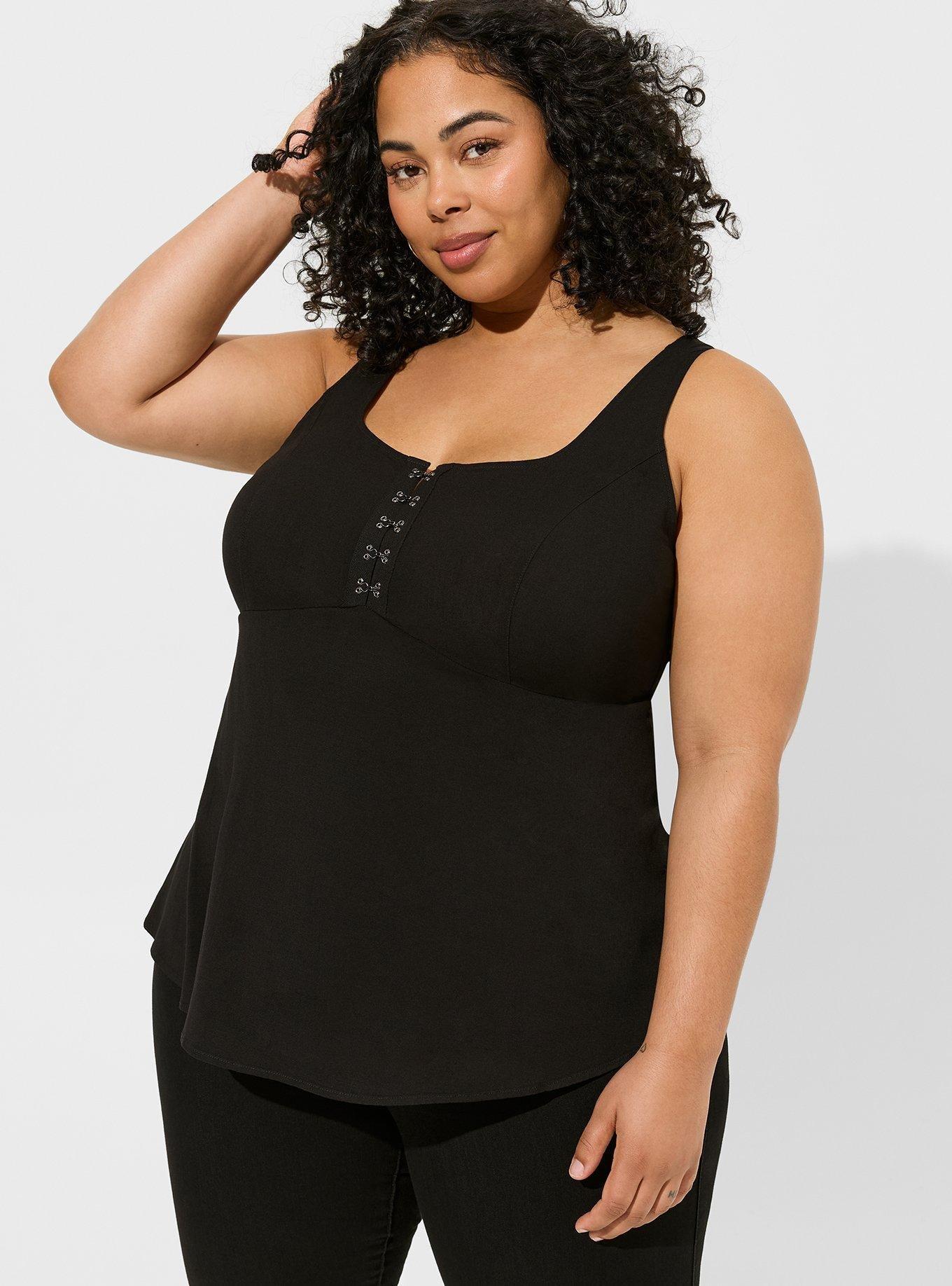 Plus Size - Fit And Flare Rayon Slub Sleeveless Top - Torrid