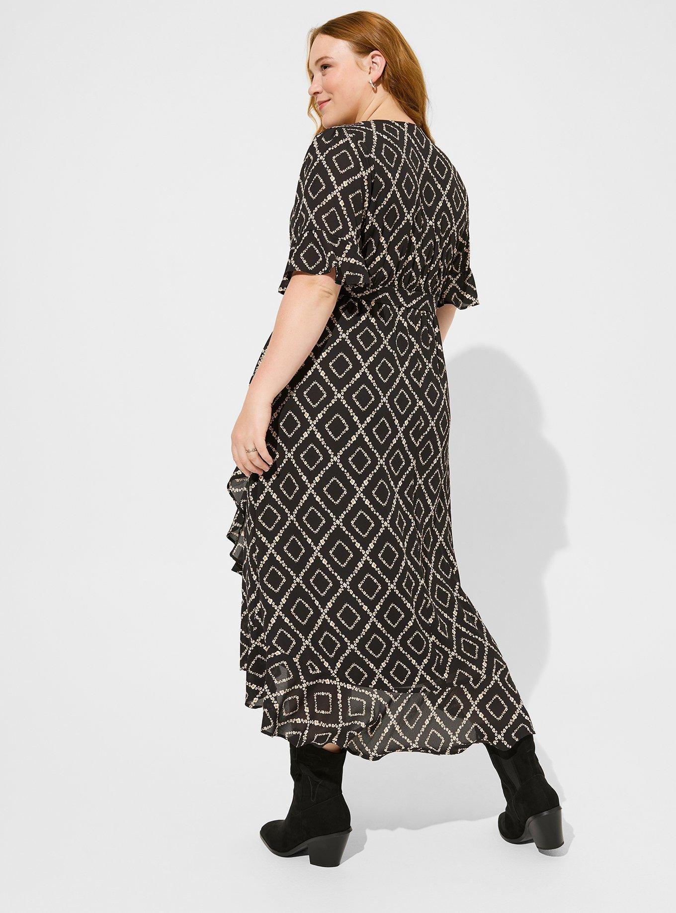 Plus Size - Maxi Georgette Surplice Hi-Low Dress - Torrid