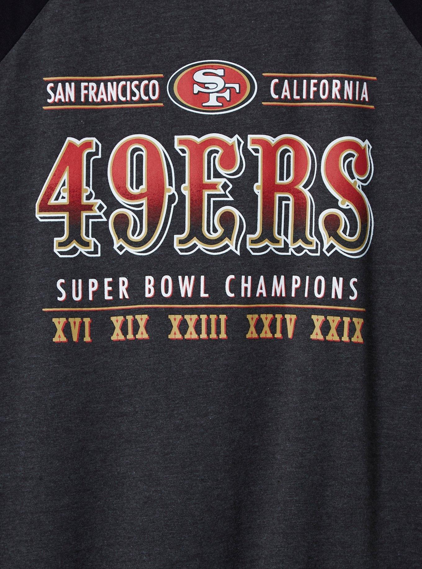 Plus Size - NFL San Francisco 49ers Classic Fit Cotton Boatneck Varsity ...