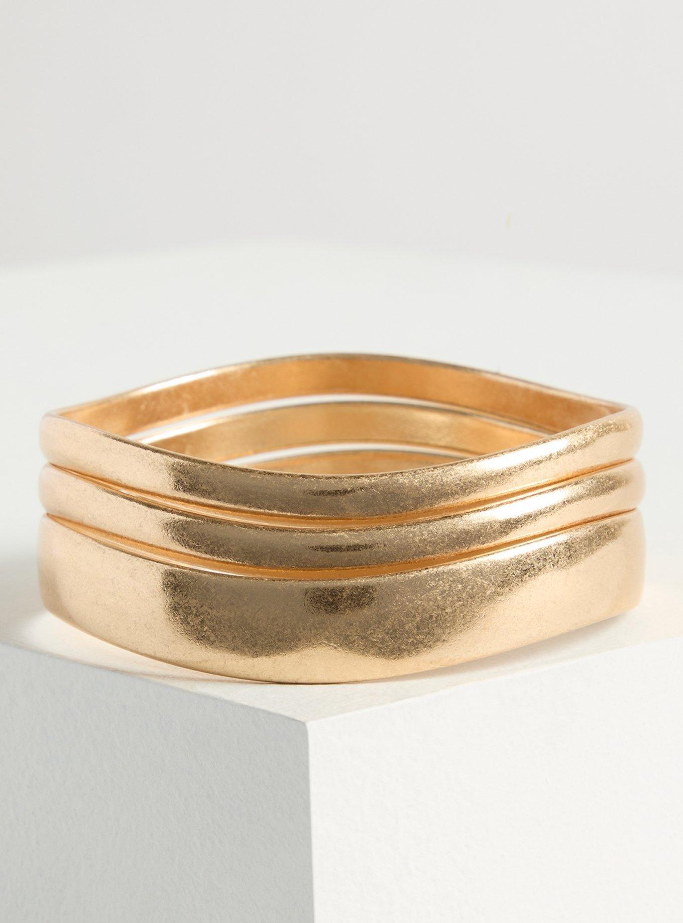 Plus Size - Burnished Bangle Bracelet Set - Torrid