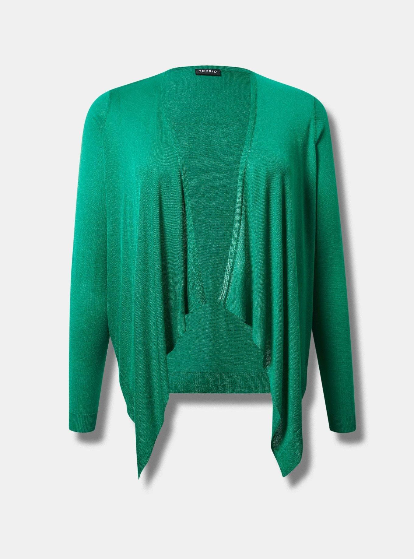 Plus Size - Tissue Weight Cardigan Drape Front Sweater - Torrid