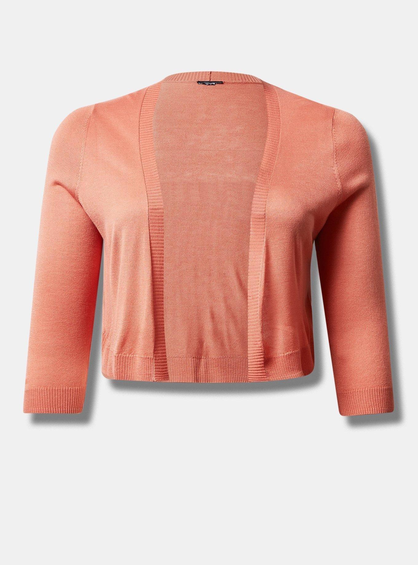 Plus Size - Tissue Weight 3/4 Sleeve Shrug Sweater - Torrid