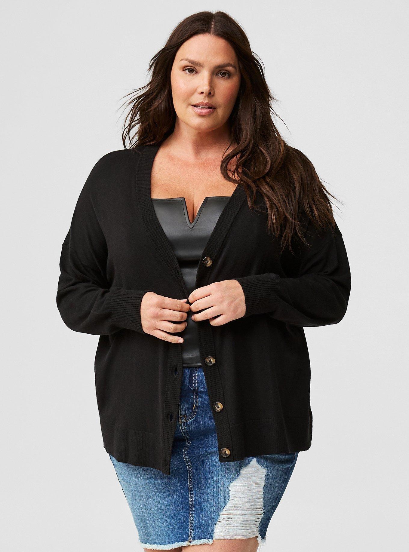 Plus Size - Boyfriend Cardigan Drop Shoulder Sweater - Torrid