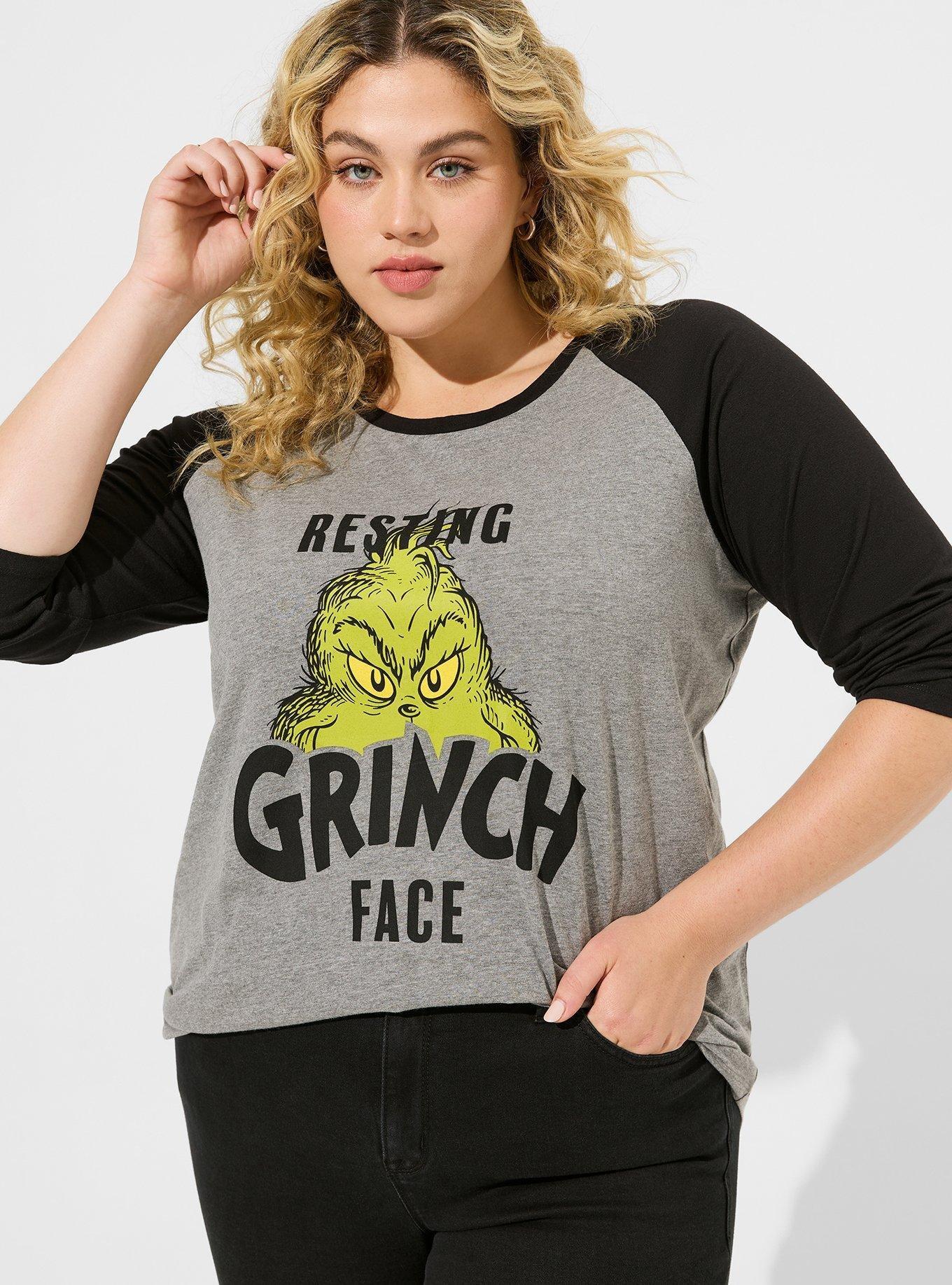 Plus Size - The Grinch Classic Fit Long Sleeve Raglan - Torrid