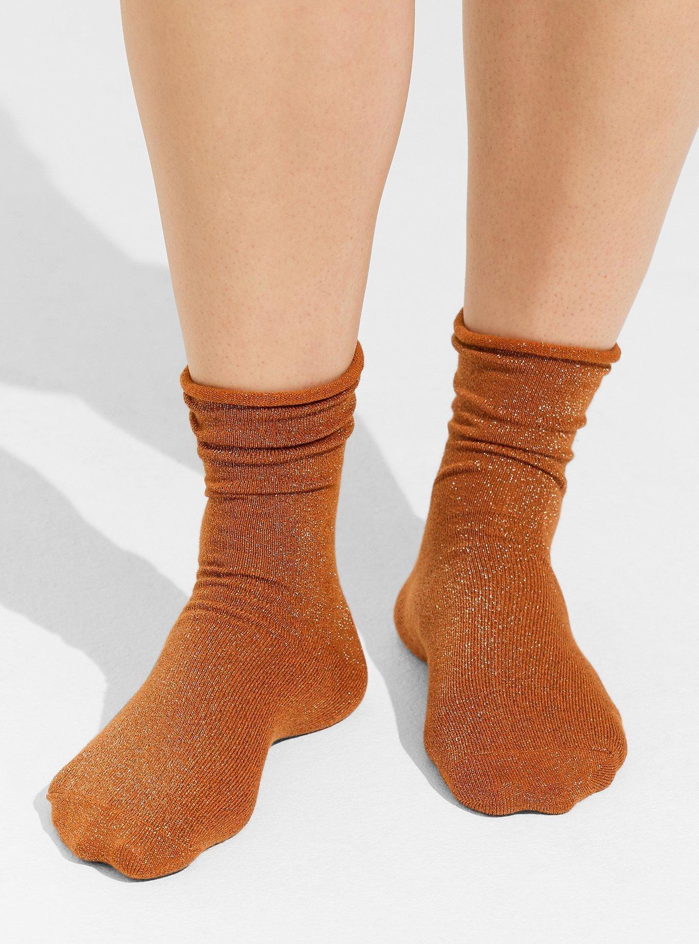 Plus Size - Lurex 2 Pack Socks - Torrid