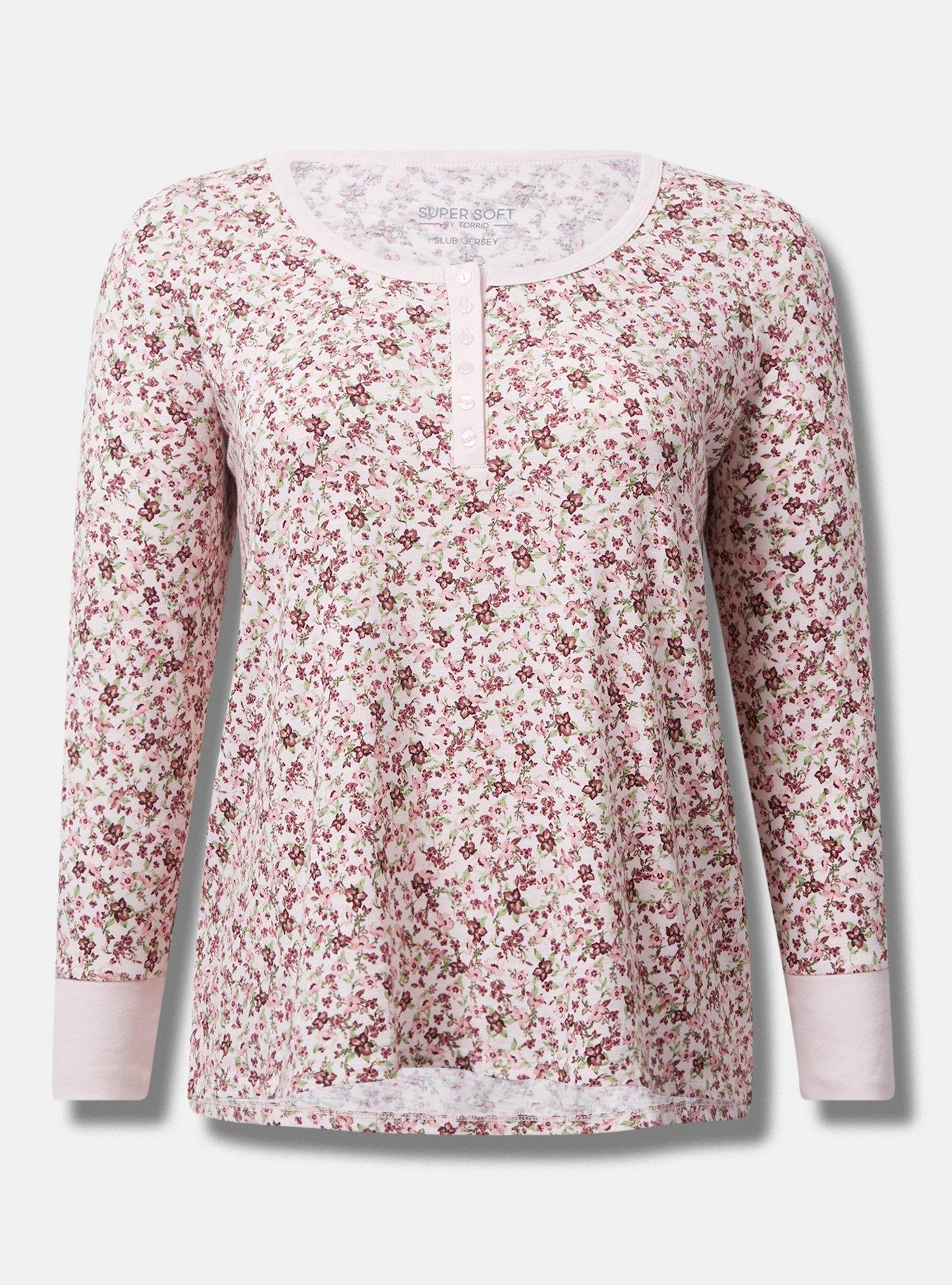 Plus Size - Super Soft Slub Scoop Neck Long Sleeve Henley - Torrid