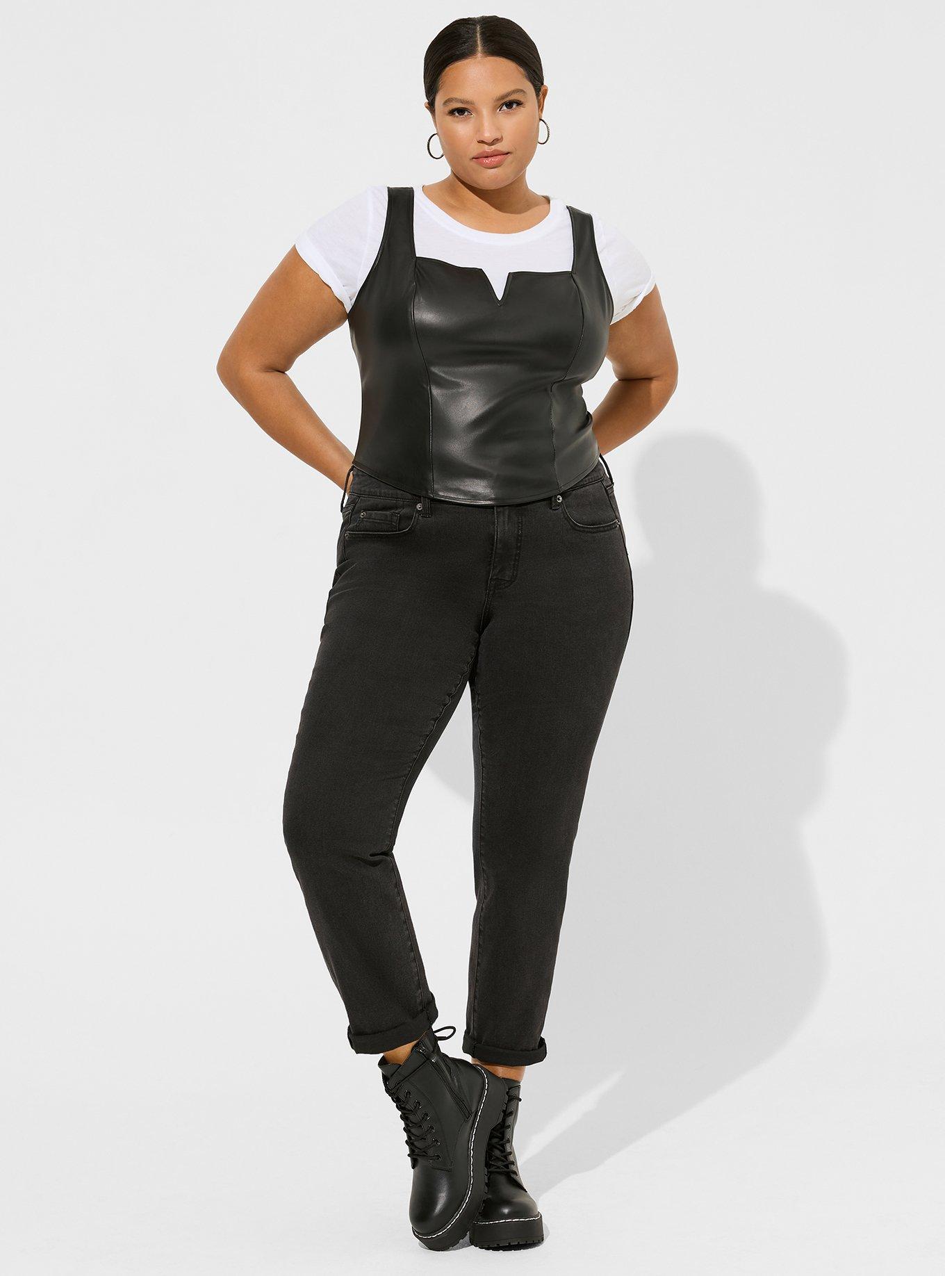 Plus Size - Faux Leather Cropped Tank - Torrid