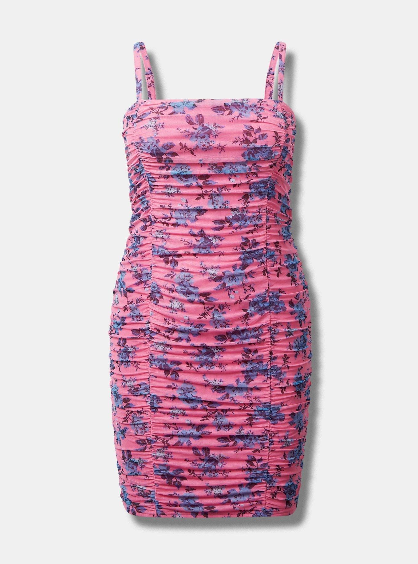 Plus Size - Mini Mesh Shirred Bodycon Dress - Torrid