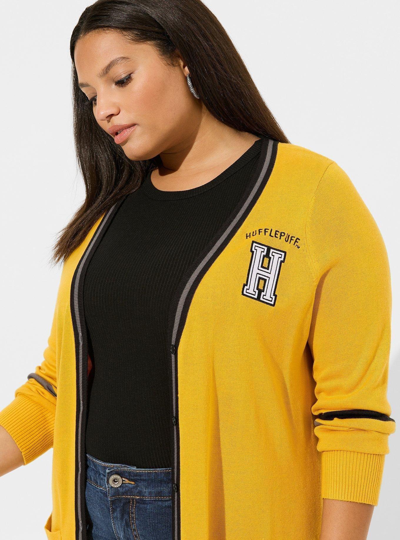 Plus Size - Warner Bros Harry Potter Hufflepuff Boyfriend Cardigan - Torrid