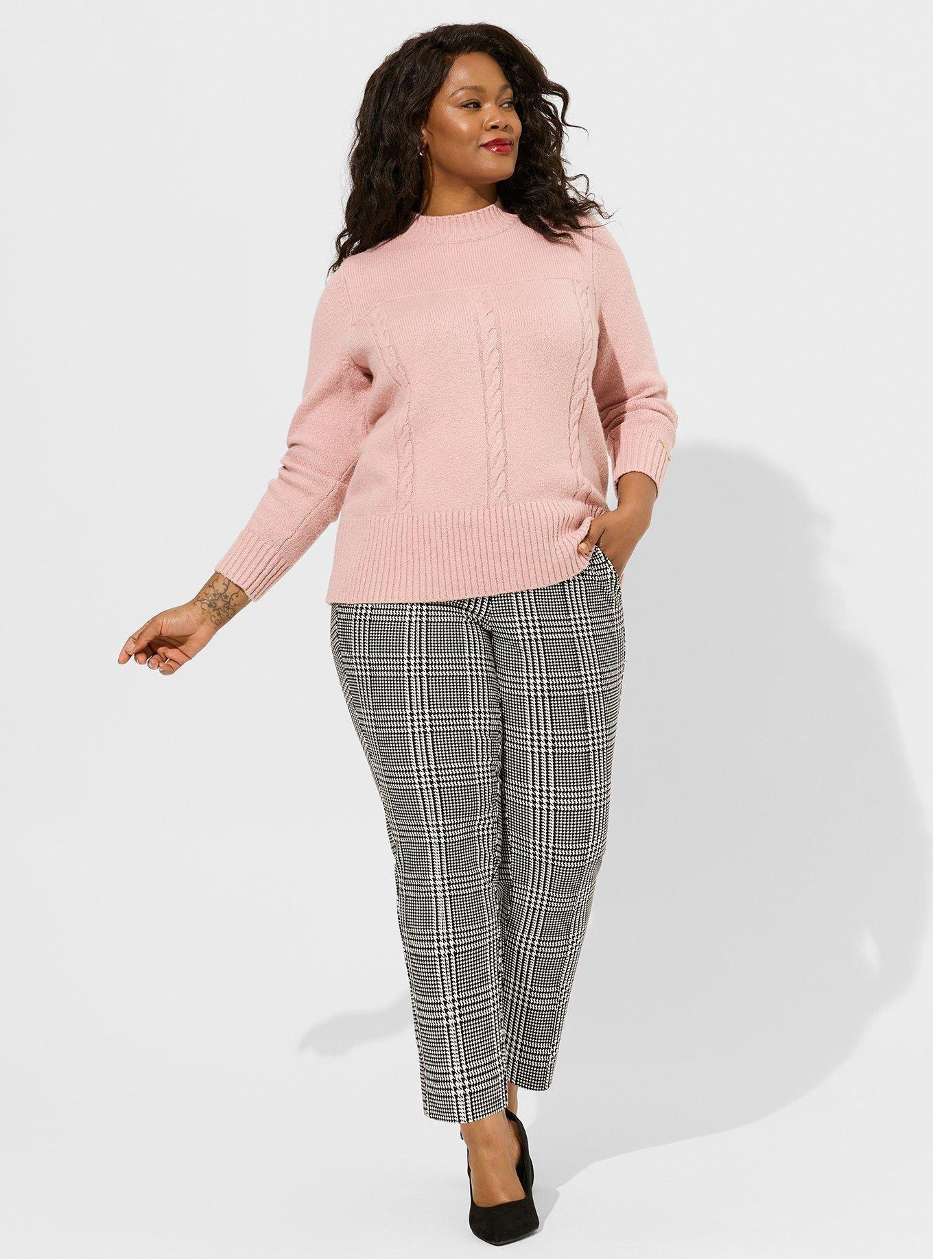 Plus Size - Marilyn Monroe Cable Mock Neck Pullover Sweater - Torrid