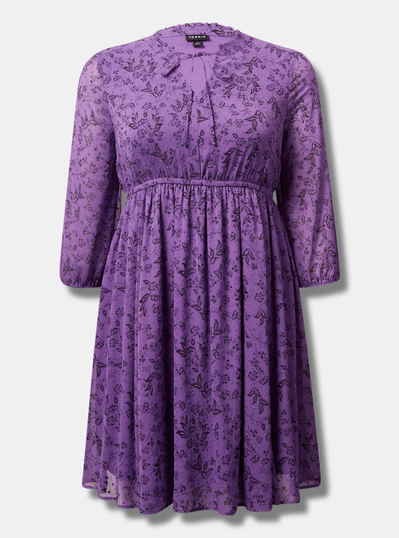 Plus Size - Mini Clip Dot Front Keyhole Dress - Torrid