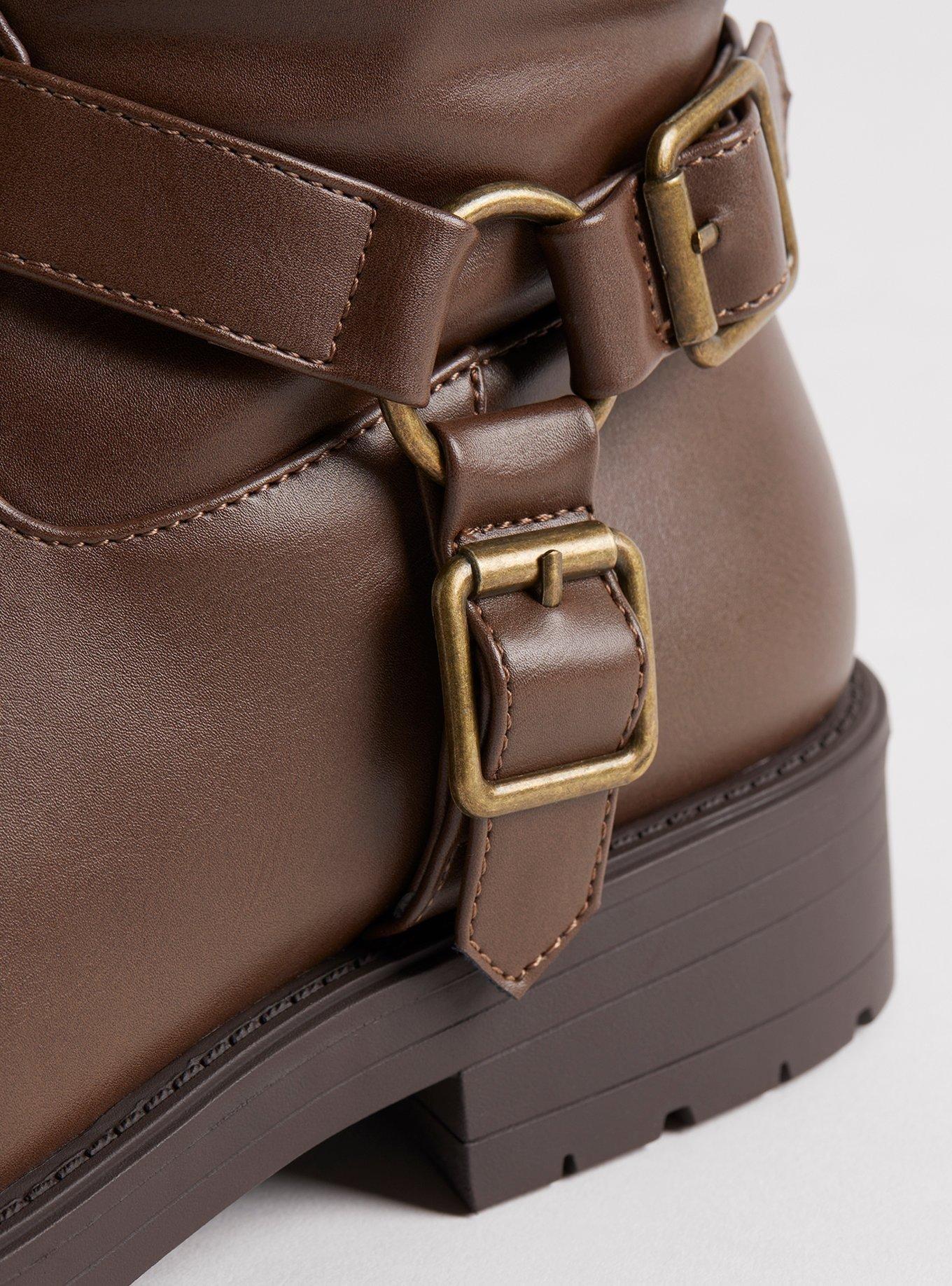 Plus Size - Moto Flat Knee Boot (WW) - Torrid