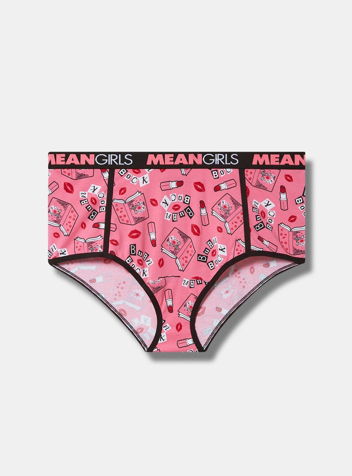 Plus Size - Mean Girls Mid Rise Cotton Brief Panty - Torrid