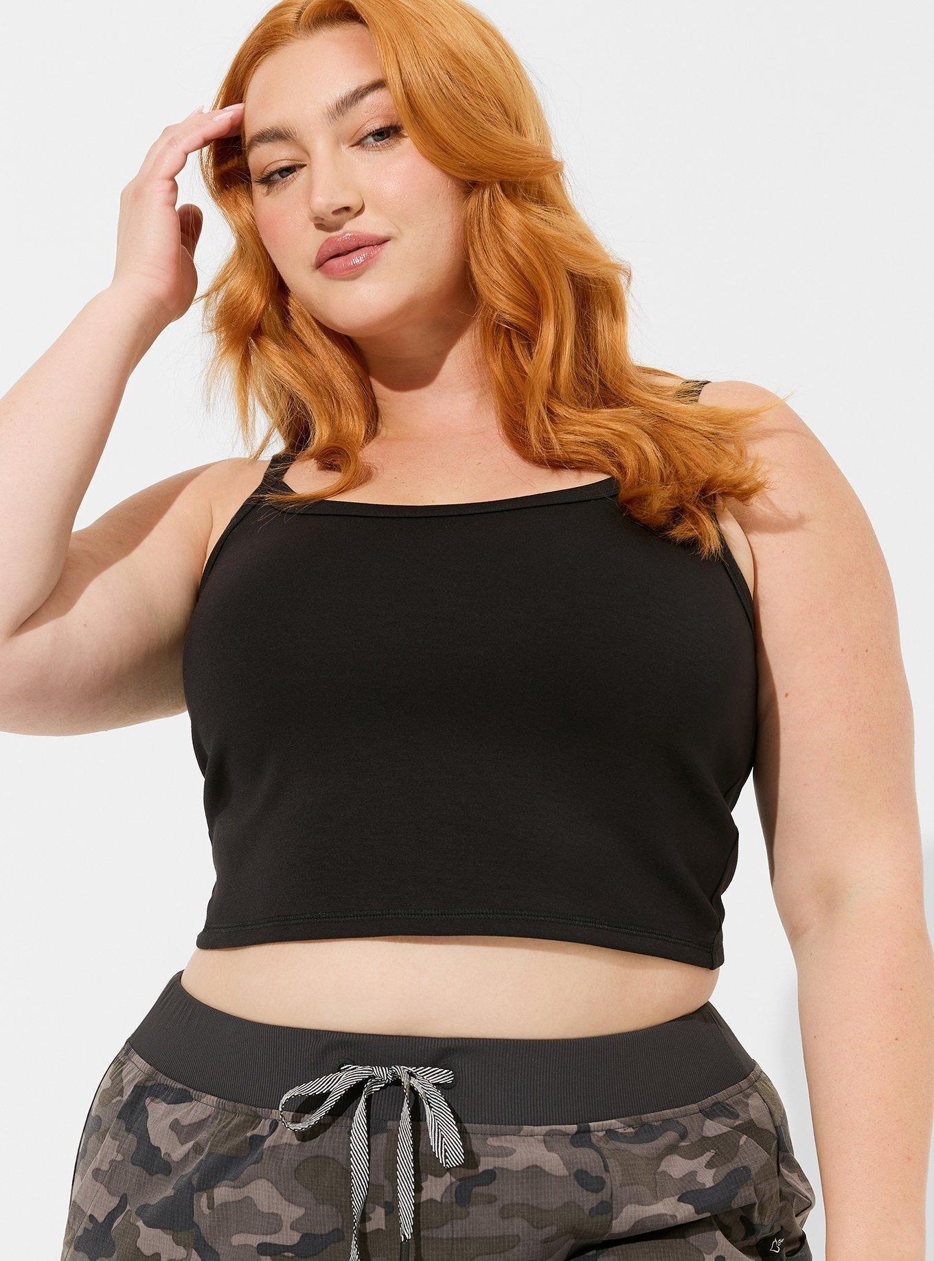 Plus Size - Luxe Cozy Cupro Cropped Active Tank - Torrid