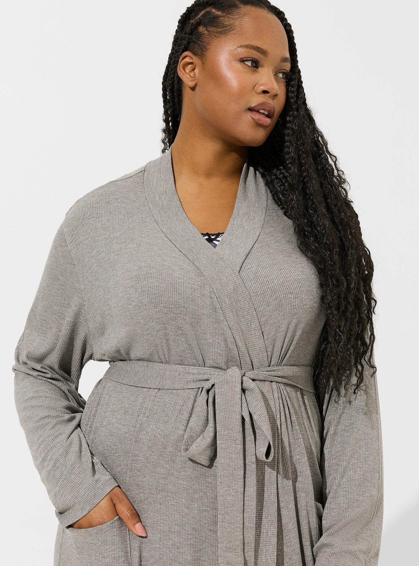 Plus Size - Super Soft Rib Sleep Robe - Torrid