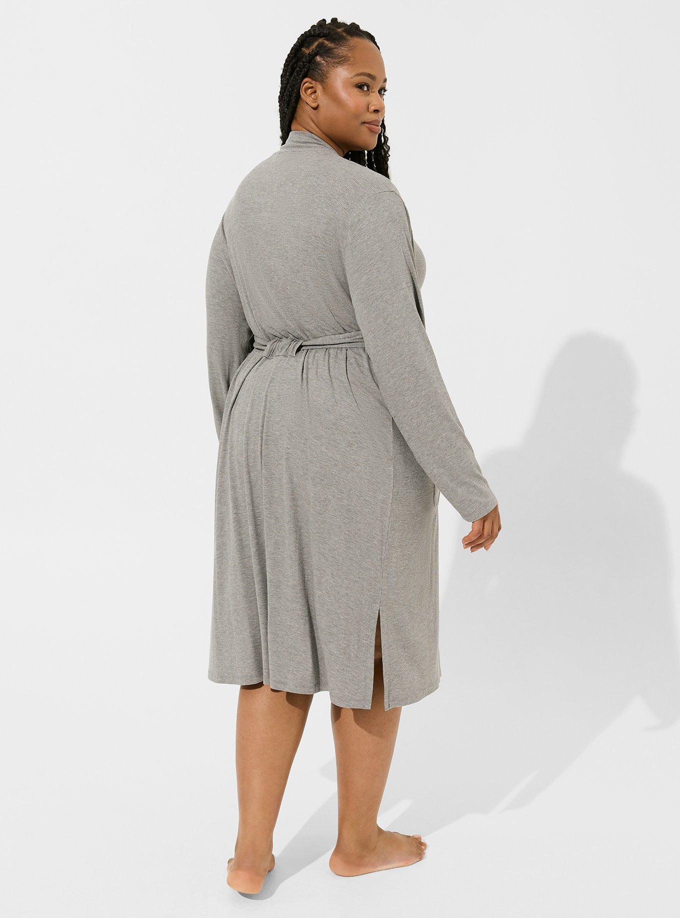 Plus Size - Super Soft Rib Sleep Robe - Torrid