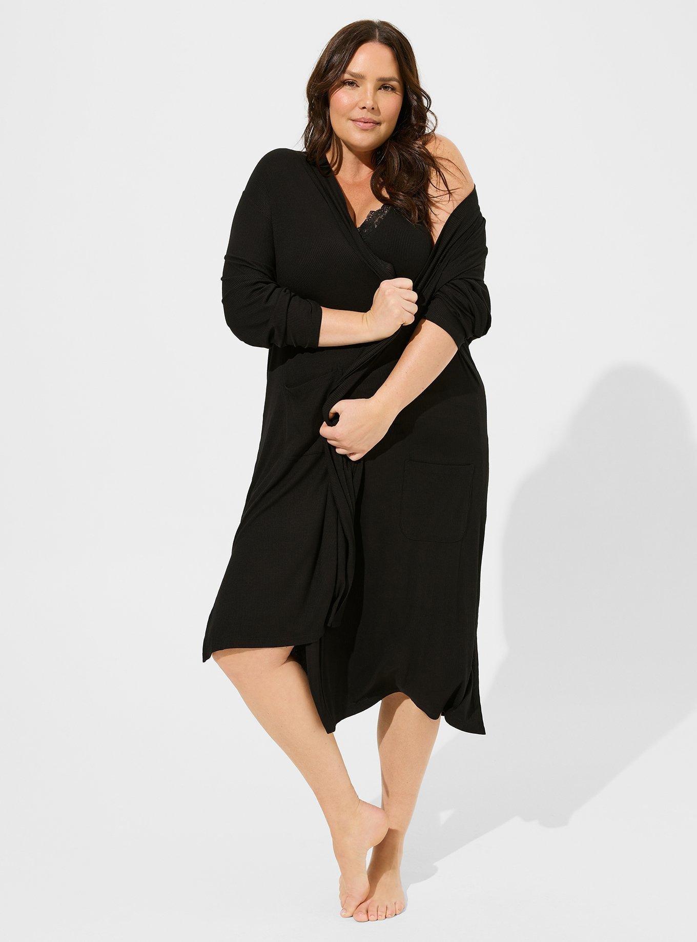 Plus Size - Super Soft Rib Sleep Robe - Torrid