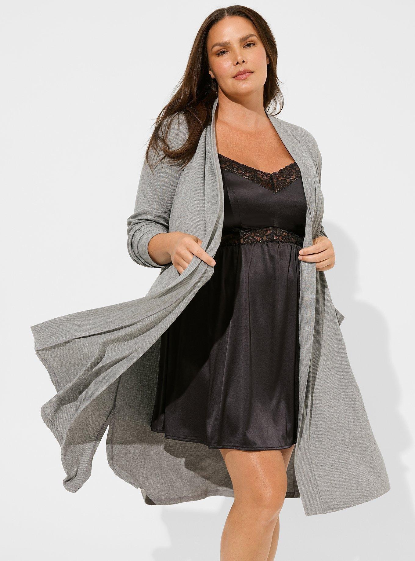 Plus Size - Super Soft Rib Sleep Robe - Torrid