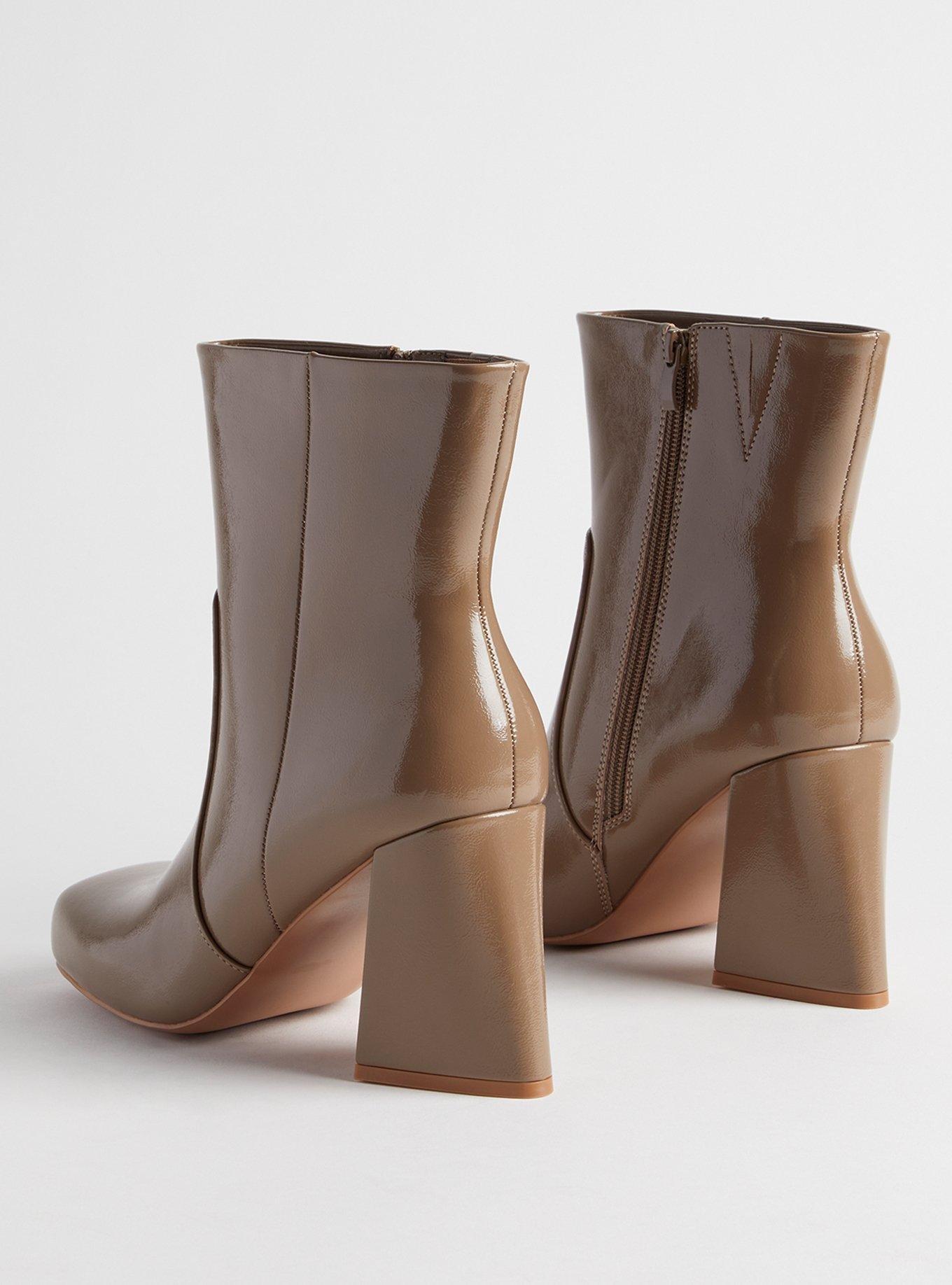 Plus Size - Square Toe Triangle Heel Bootie (WW) - Torrid