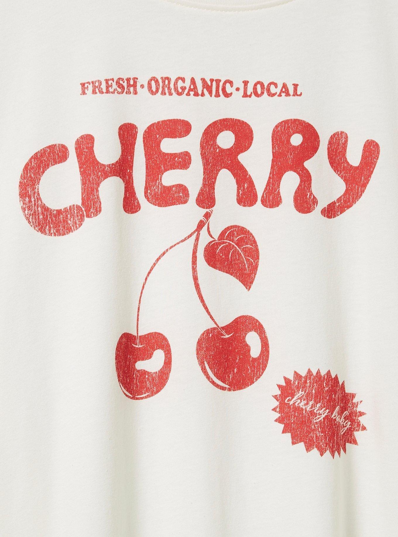 Plus Size - Organic Cherry Classic Fit Cotton Crew Neck Tee - Torrid