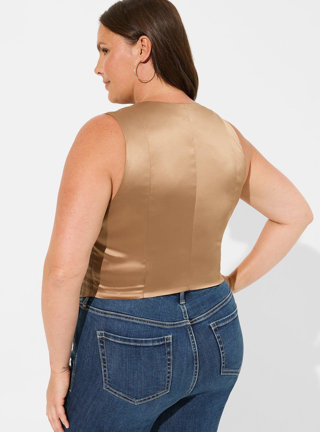 Plus Size - City Twill Menswear Vest - Torrid