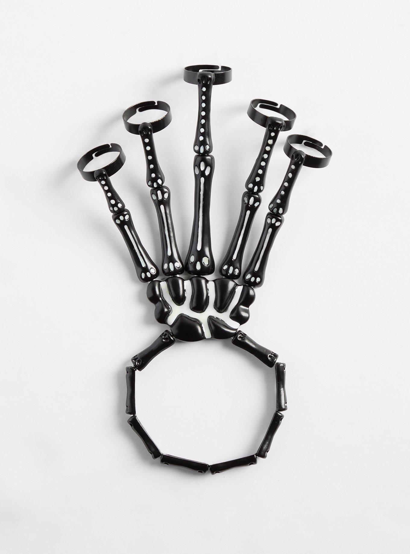 Plus Size - Glow In The Dark Skeleton Hand Cuff - Torrid